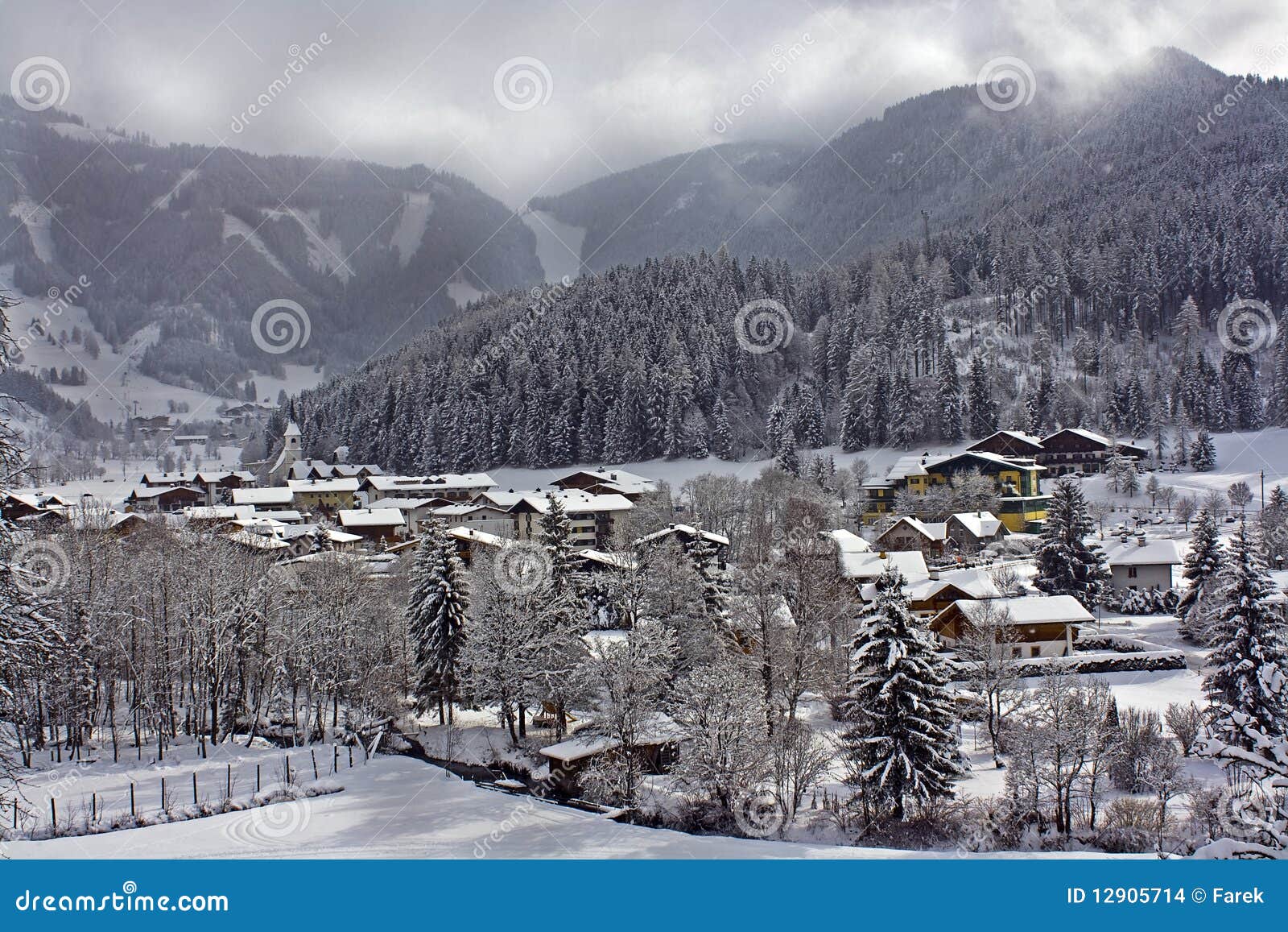 Alpine town stock photo. Image of france, altitude, athletic - 12905714