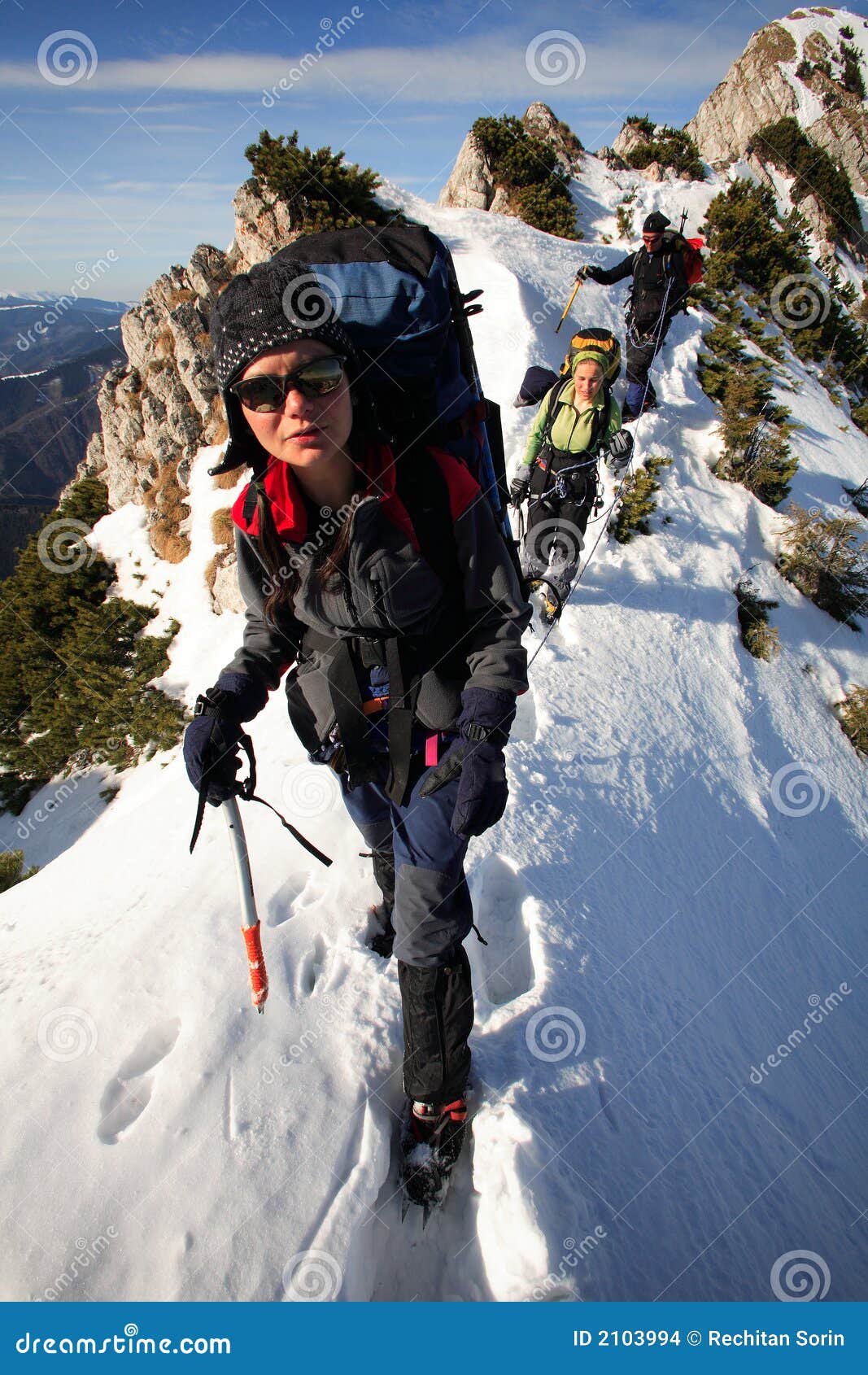 Alpine trekker stock photo. Image of mountaineering, alpine - 2103994