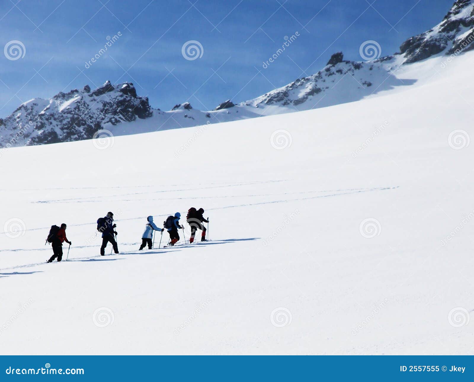 Alpine vacation stock image. Image of mountaineering, silhouette - 2557555