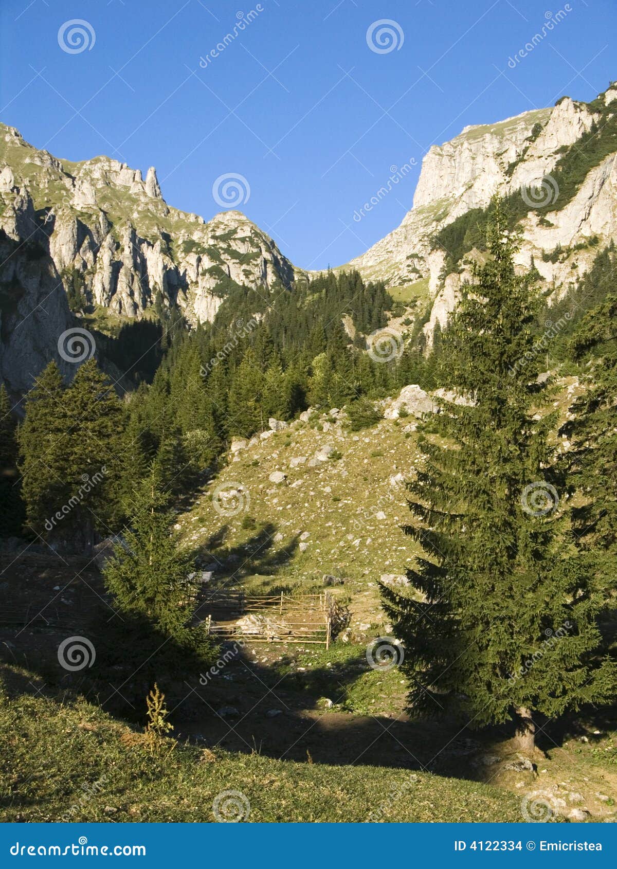 Alpine valley stock photo. Image of trekker, tourism, carpahian - 4122334