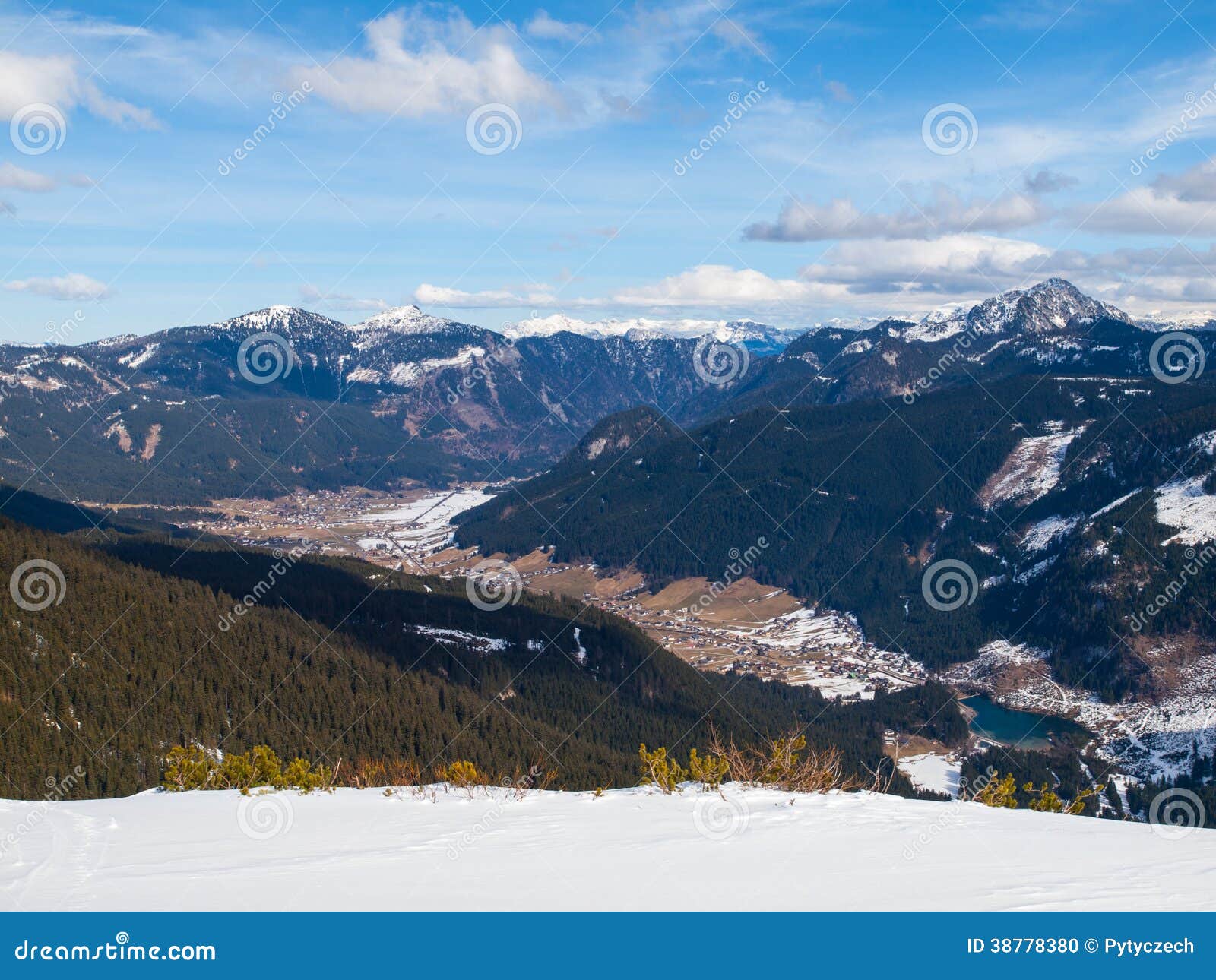Alpine valley stock photo. Image of destination, pasture - 38778380