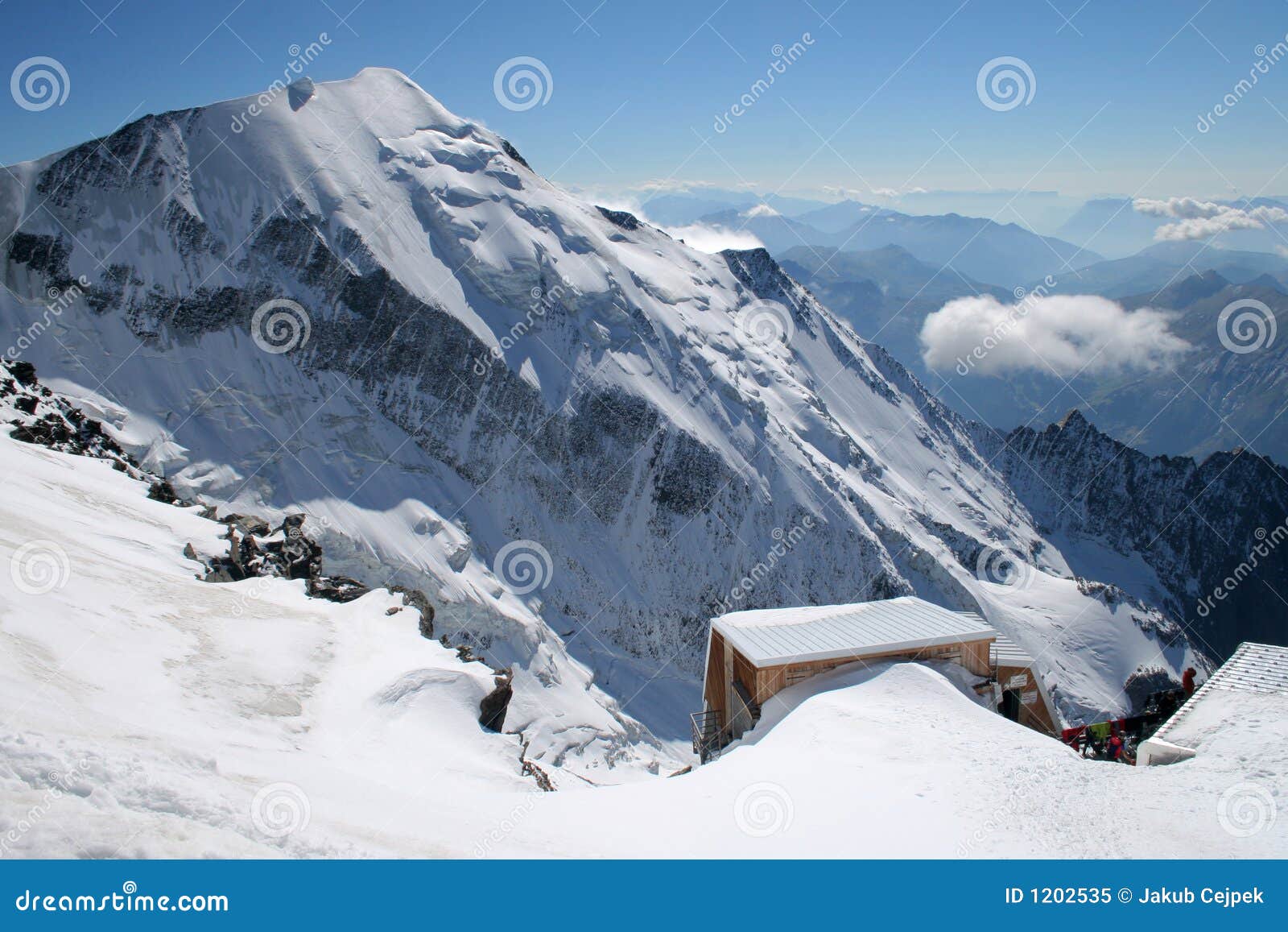 Alpine view stock image. Image of mountains, chalet, alpine - 1202535