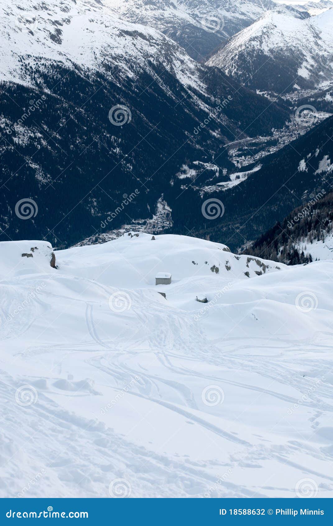 Alpine View stock photo. Image of landscape, town, mountain - 18588632