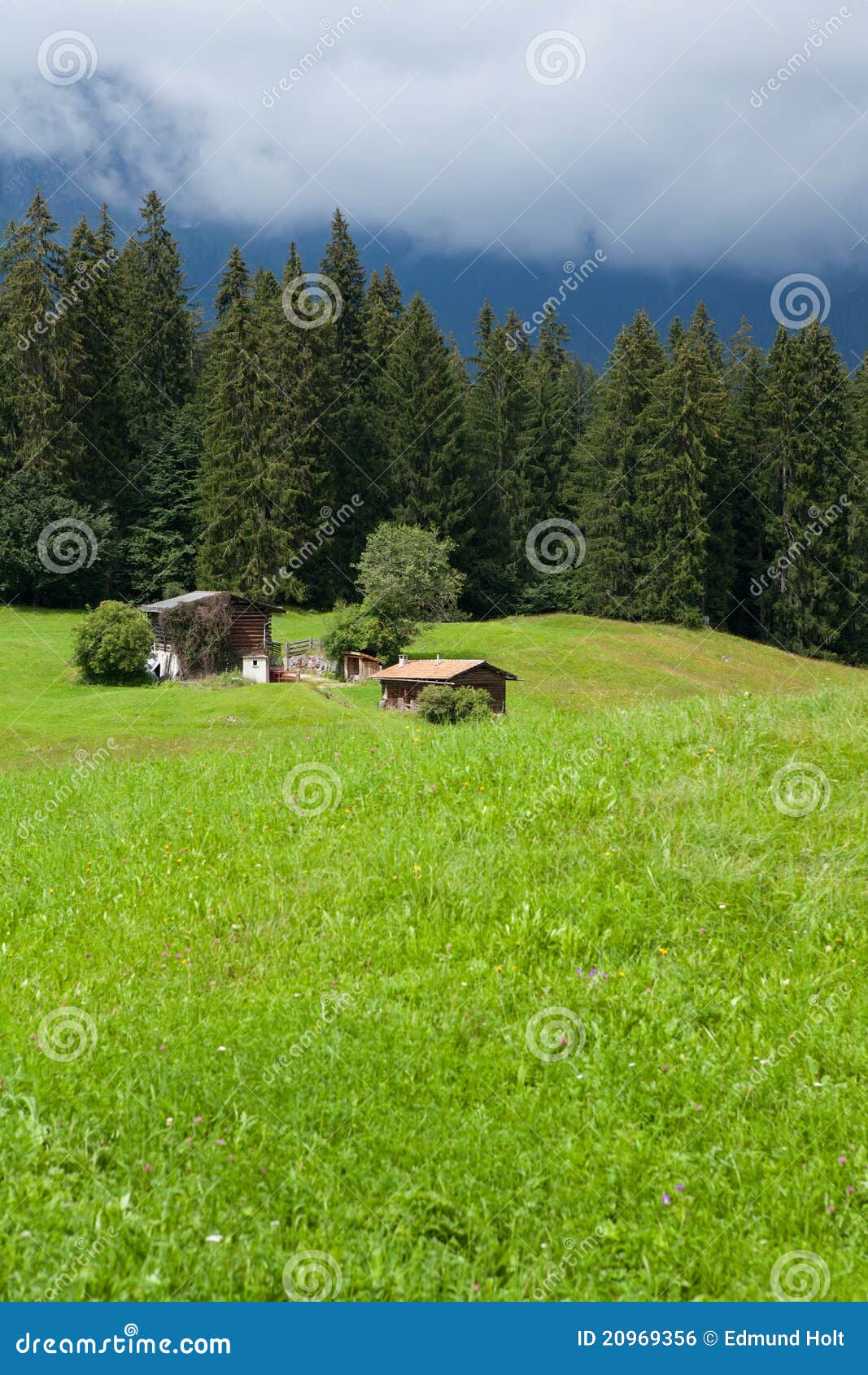 Alpine View stock photo. Image of barns, scenic, conn - 20969356