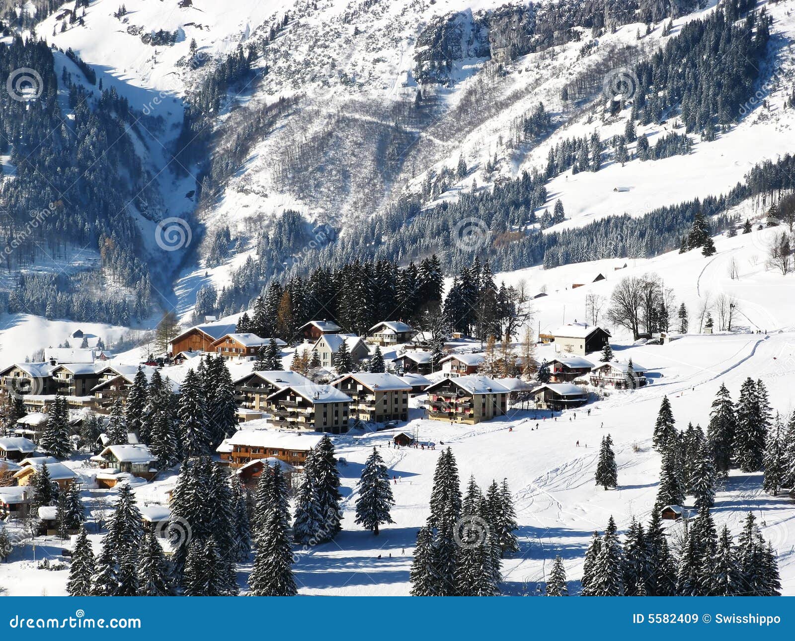 Alpine view stock image. Image of alps, clock, landscape - 5582409