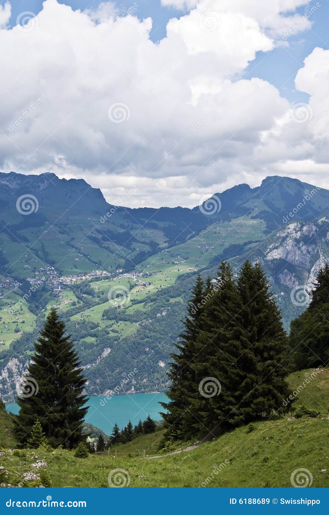 Alpine view stock image. Image of ecology, alps, clouds - 6188689