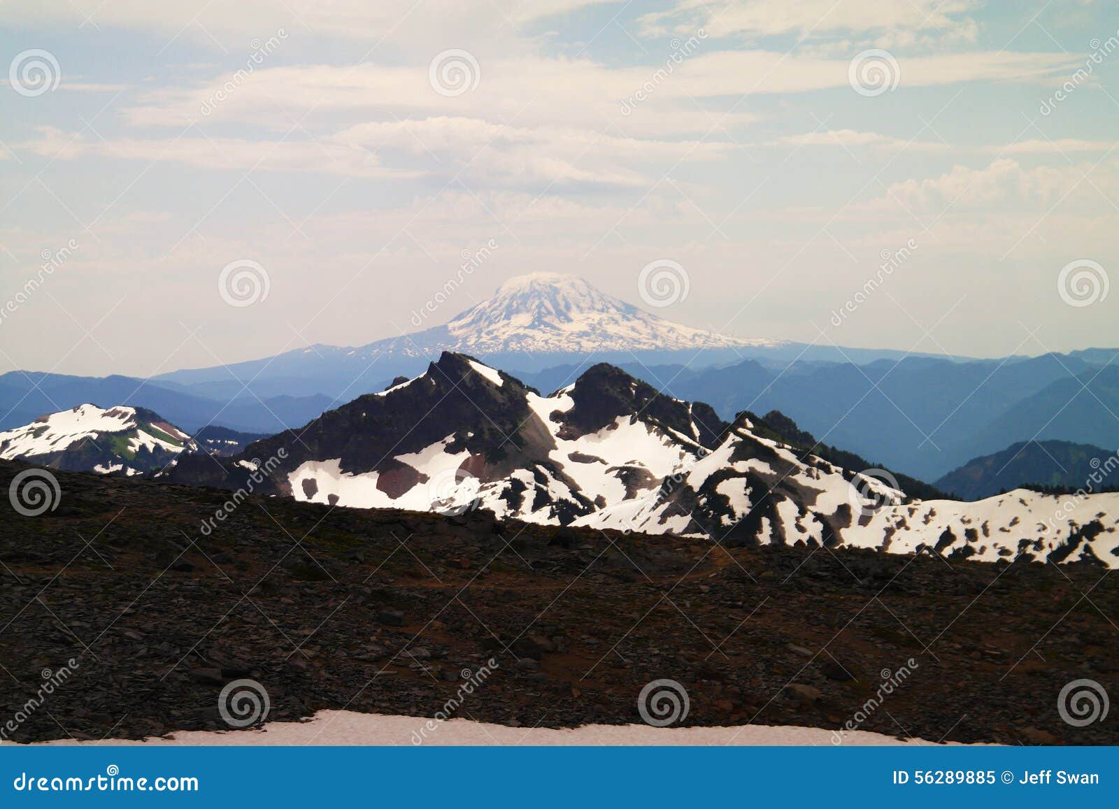 An alpine view stock image. Image of clouds, beauty, mountans - 56289885