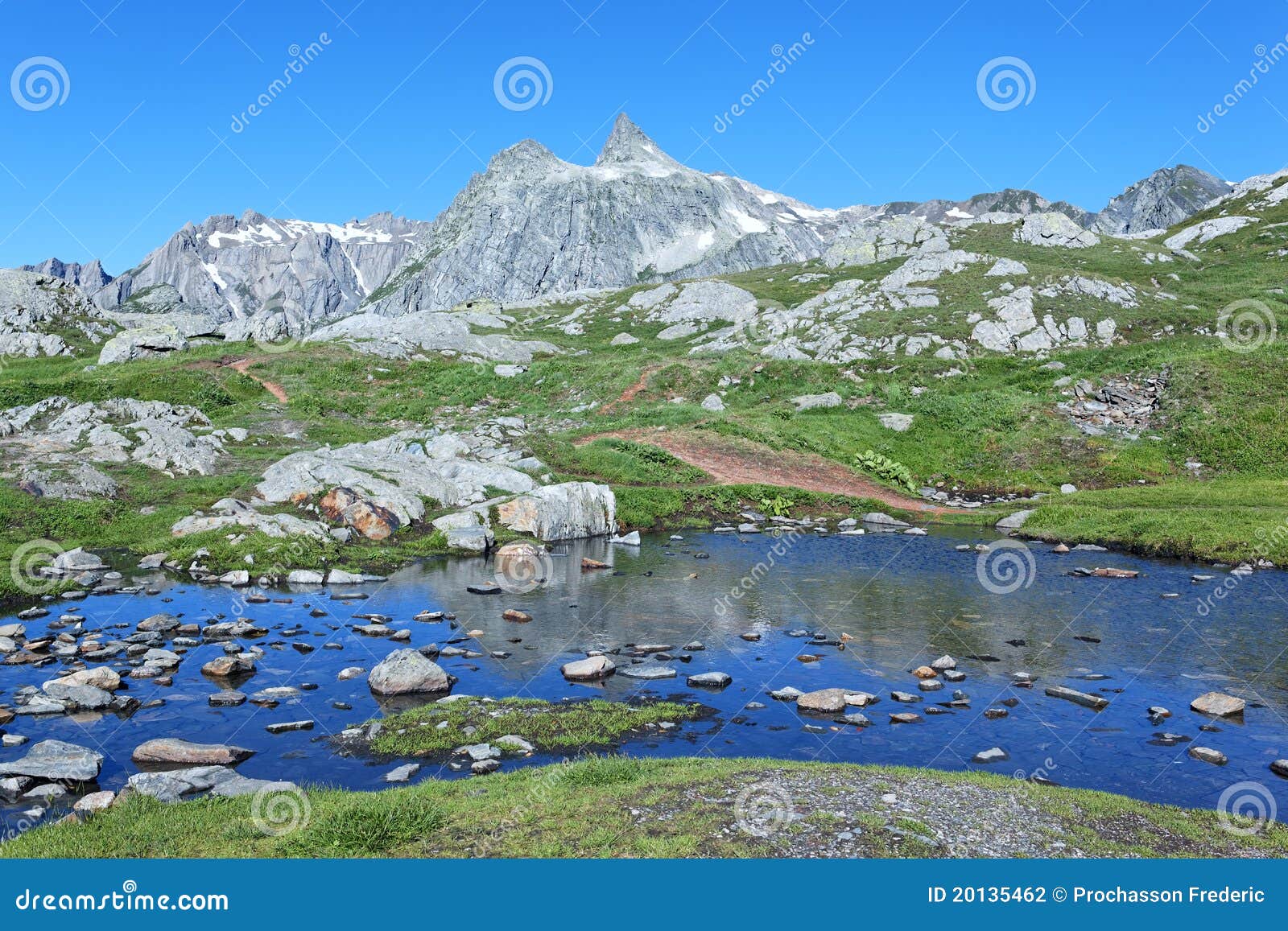 Alpine water stock photo. Image of lake, travel, pond - 20135462