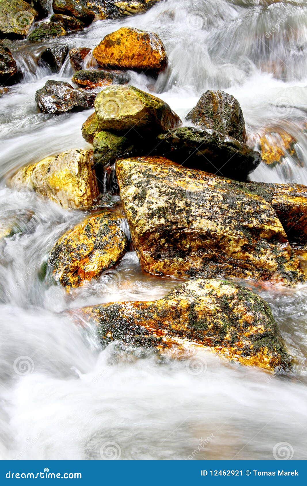 Alpine waterfall stock image. Image of landscape, lovely - 12462921