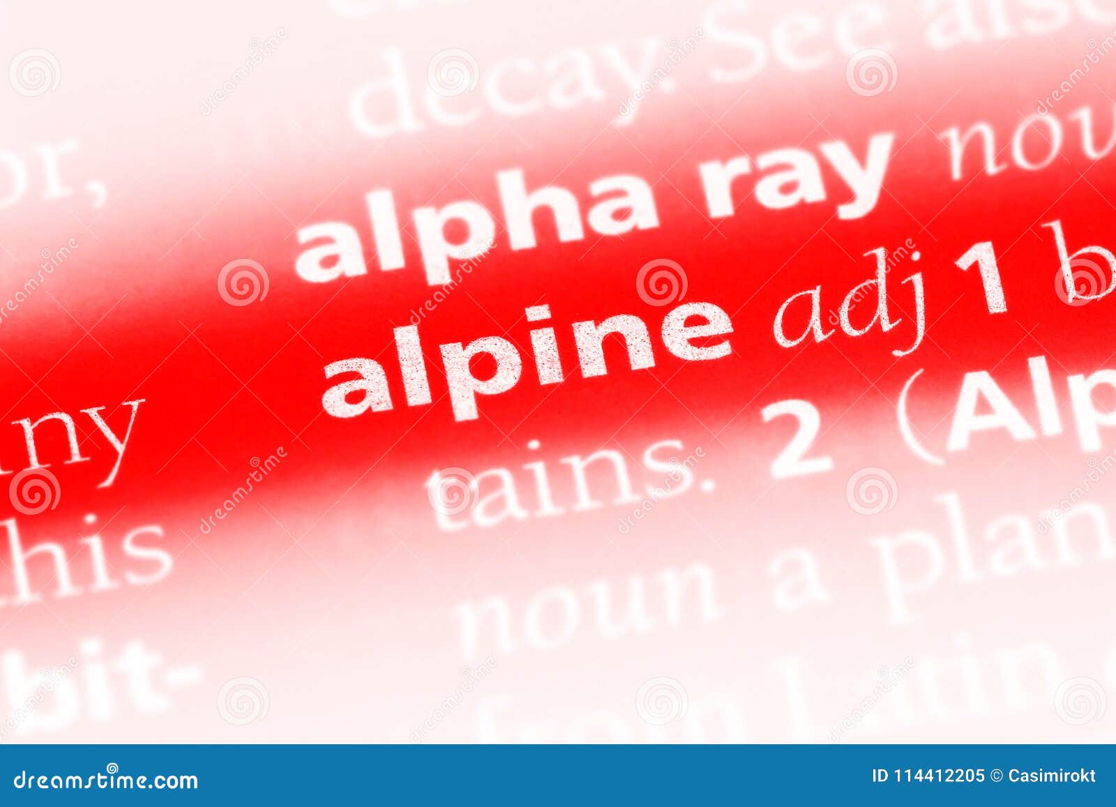 Alpine stock image. Image of paper, concept, english - 114412205