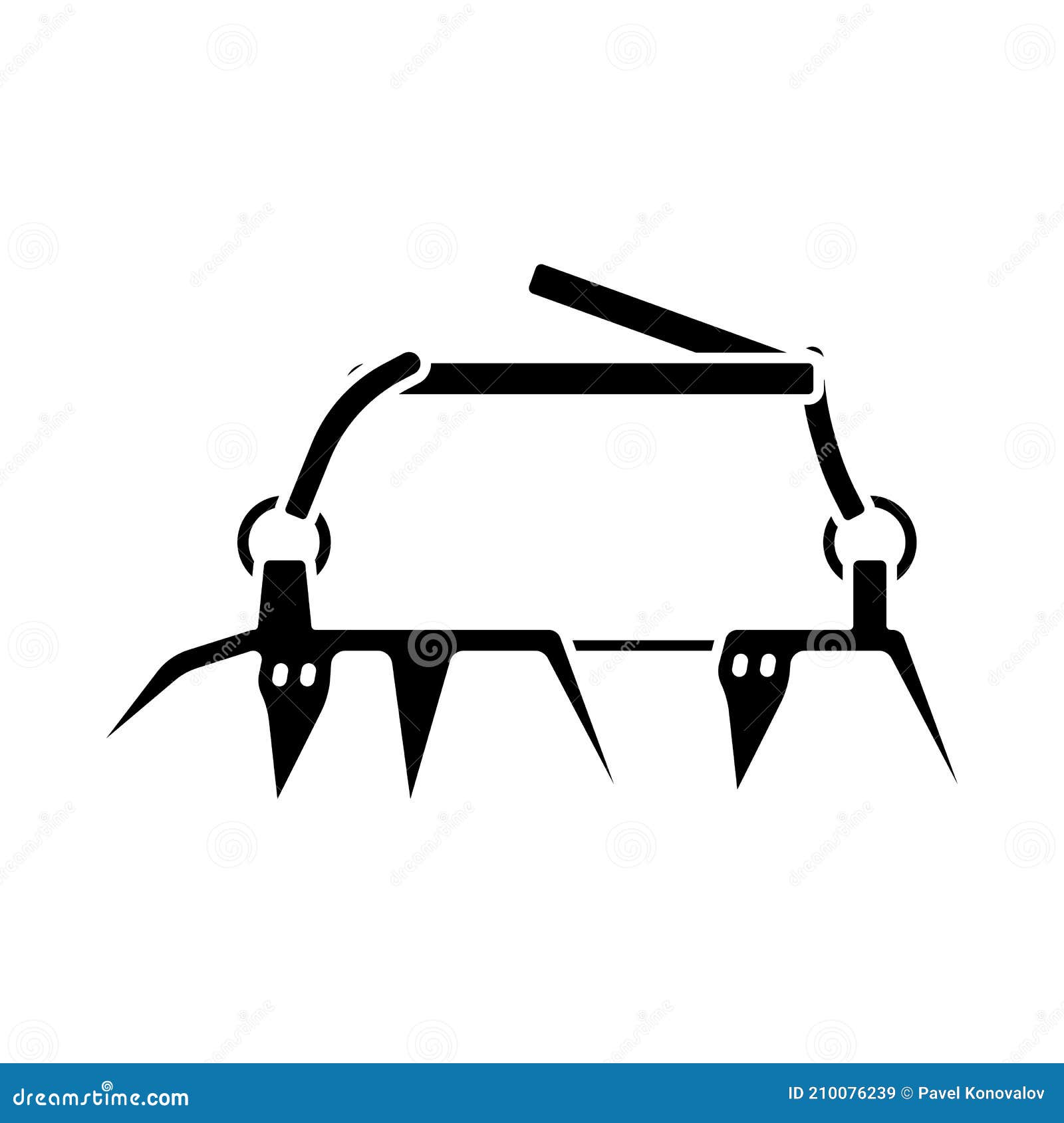 Alpinist Crampon Icon stock vector. Illustration of snow - 210076239
