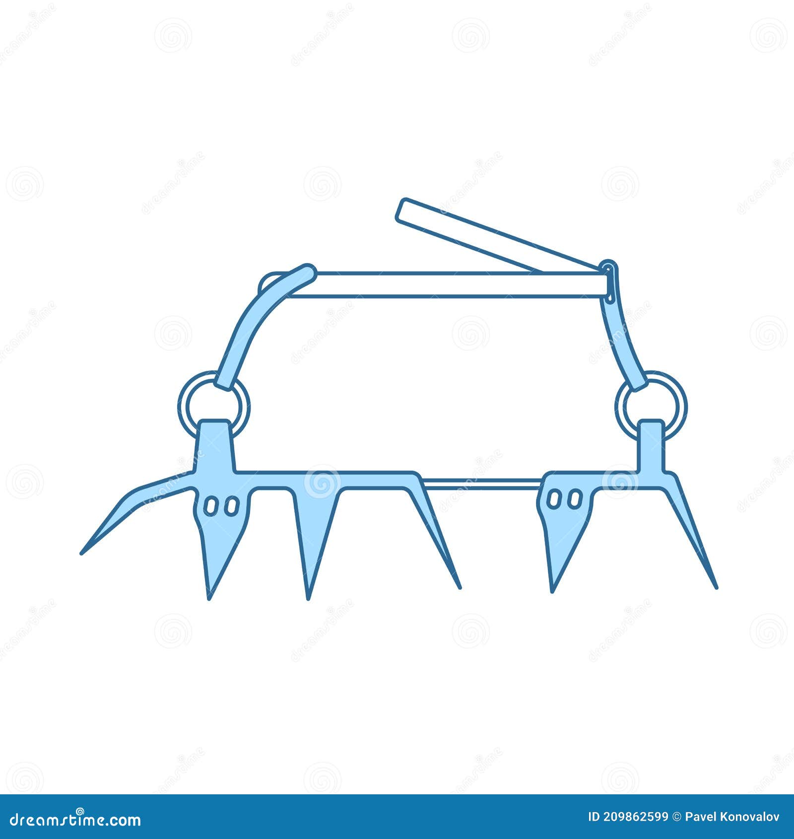 Alpinist Crampon Icon stock vector. Illustration of alpinism - 209862599