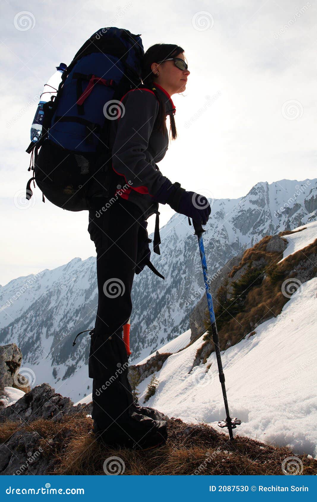 Alpinist girl stock photo. Image of equipment, stone, alpine - 2087530