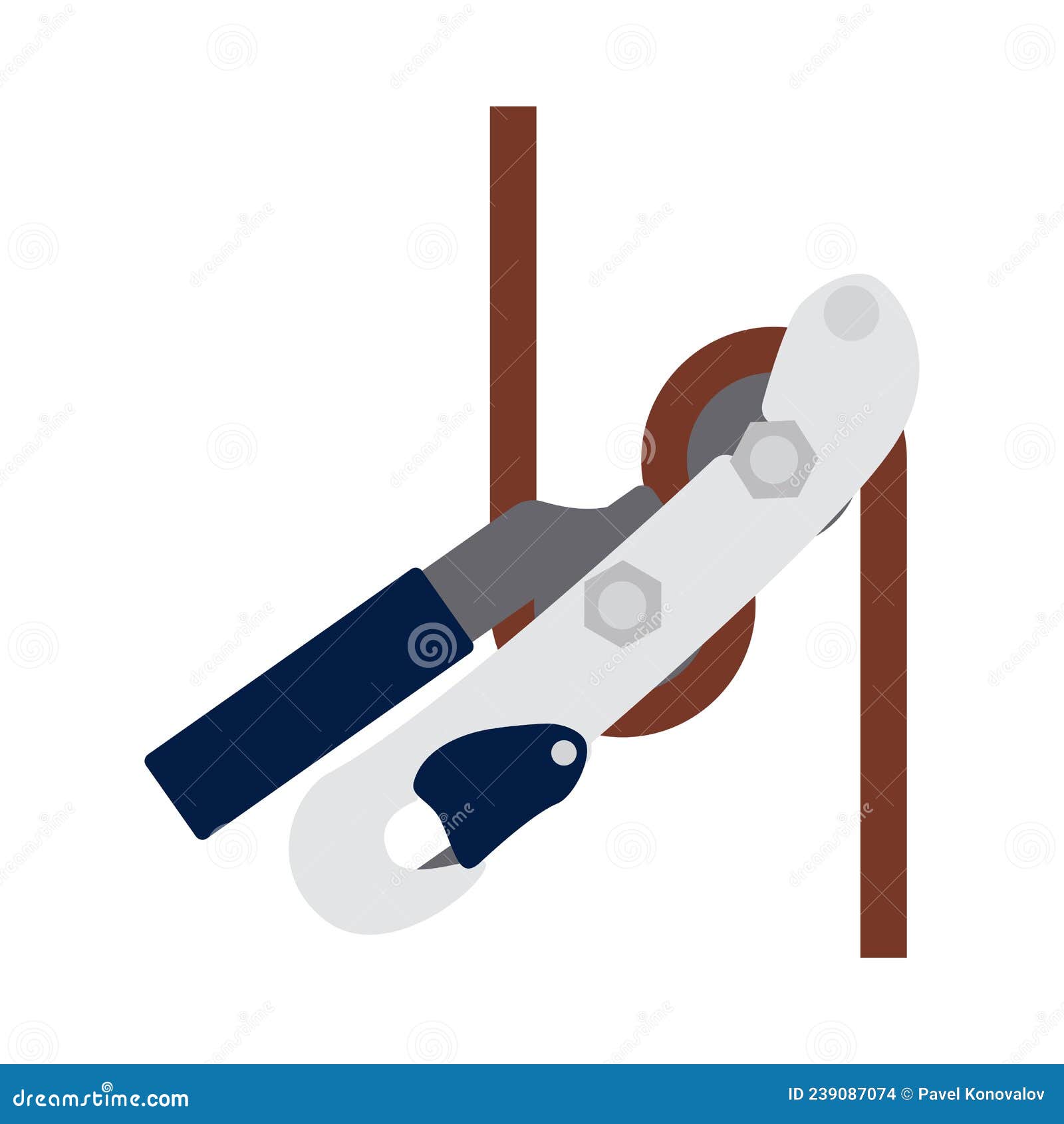 Alpinist Rope Ascender Icon Stock Vector - Illustration of graphic ...