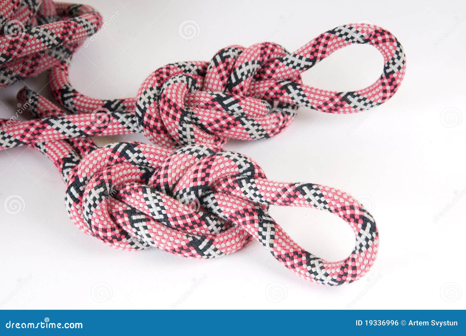 Alpinist rope with node stock photo. Image of double - 19336996