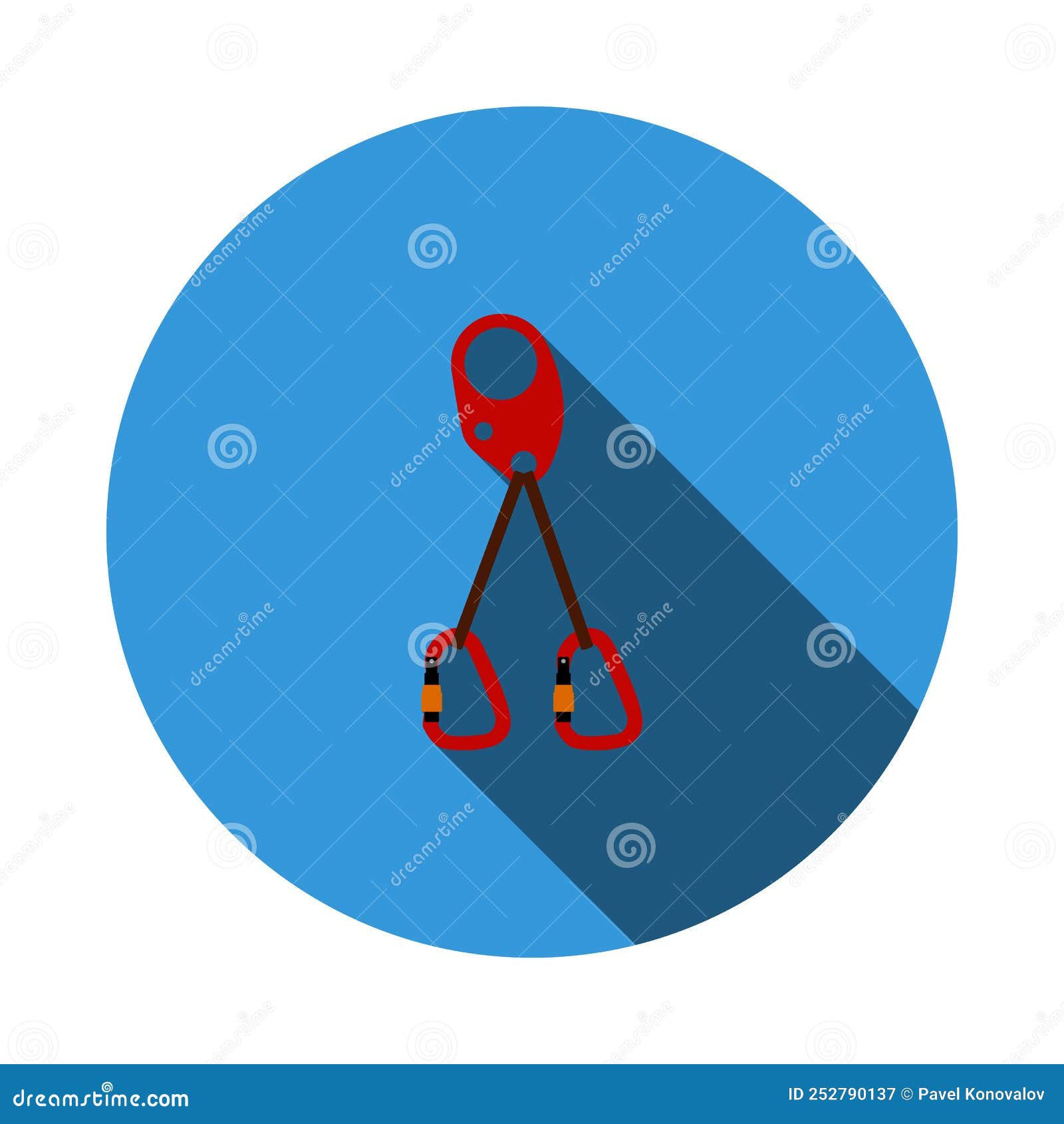 Alpinist Self Rescue System Icon Stock Vector - Illustration of double ...