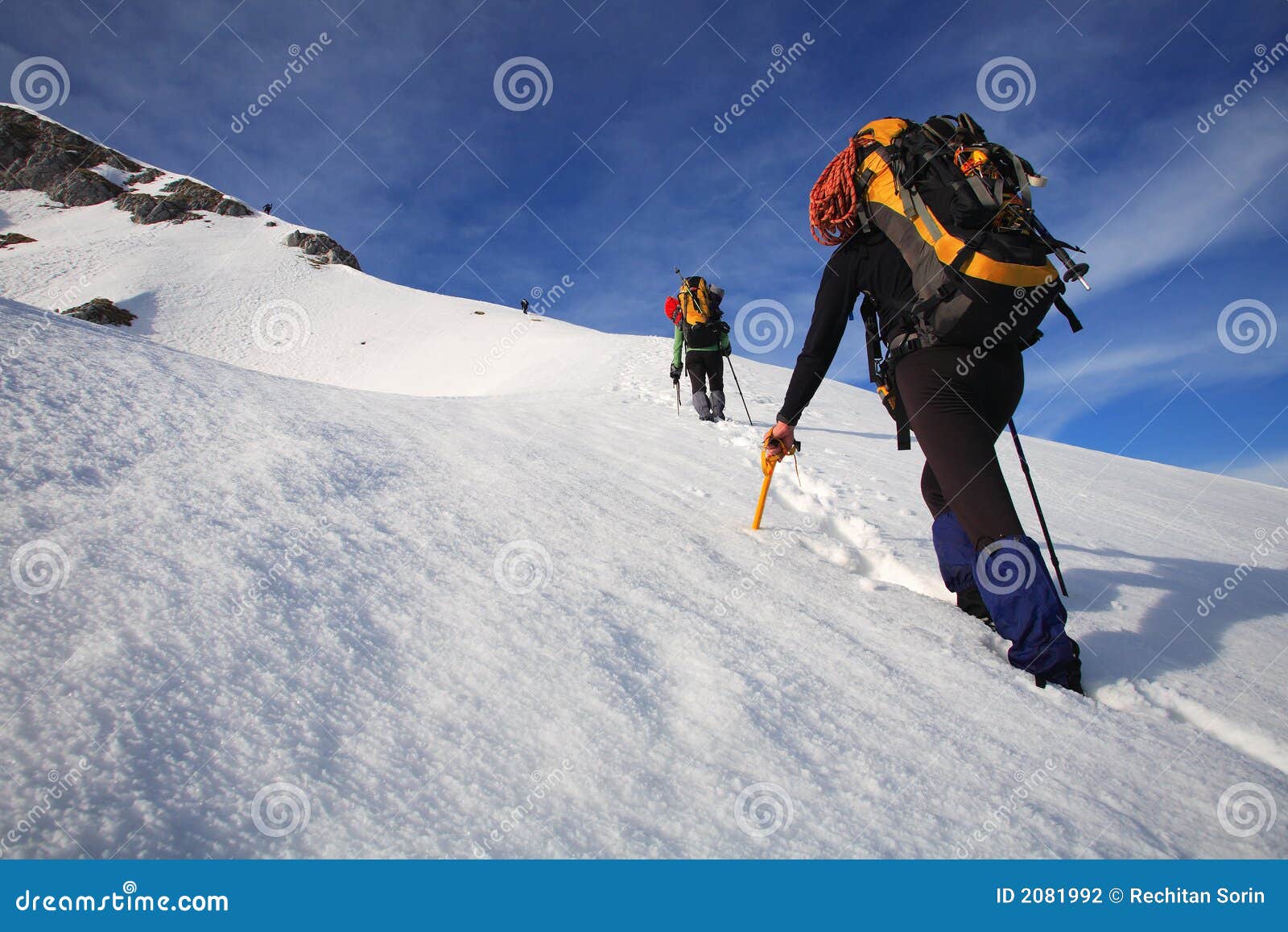 Alpinists stock photo. Image of valley, ridge, trekking - 2081992