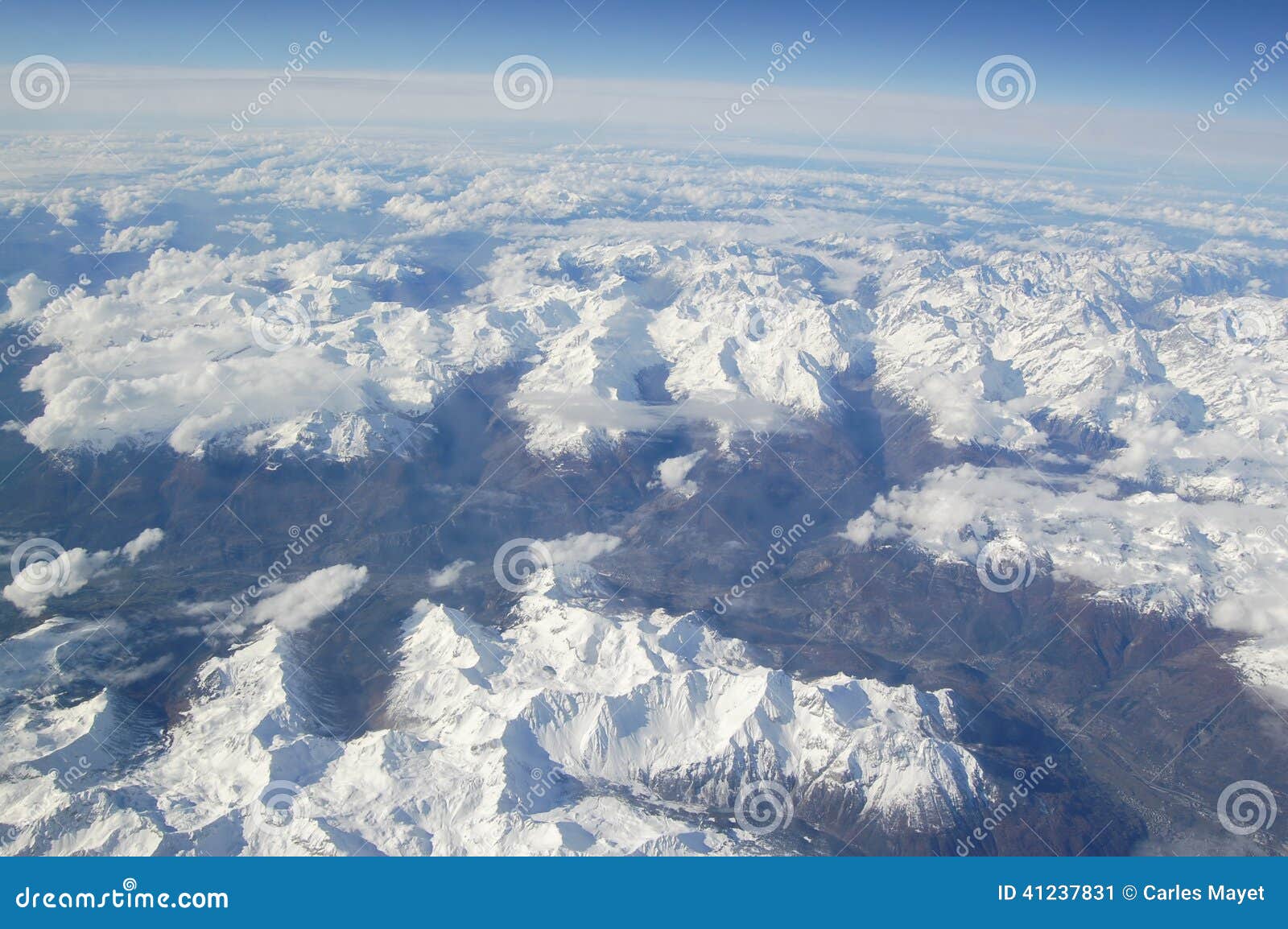 Alps Aerial View stock image. Image of horizon, france - 41237831