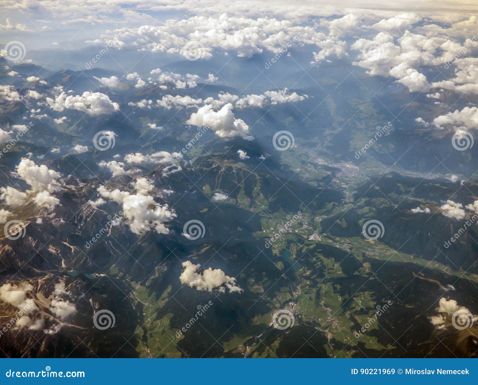 Alps from aerial view stock image. Image of outdoor, scenery - 90221969