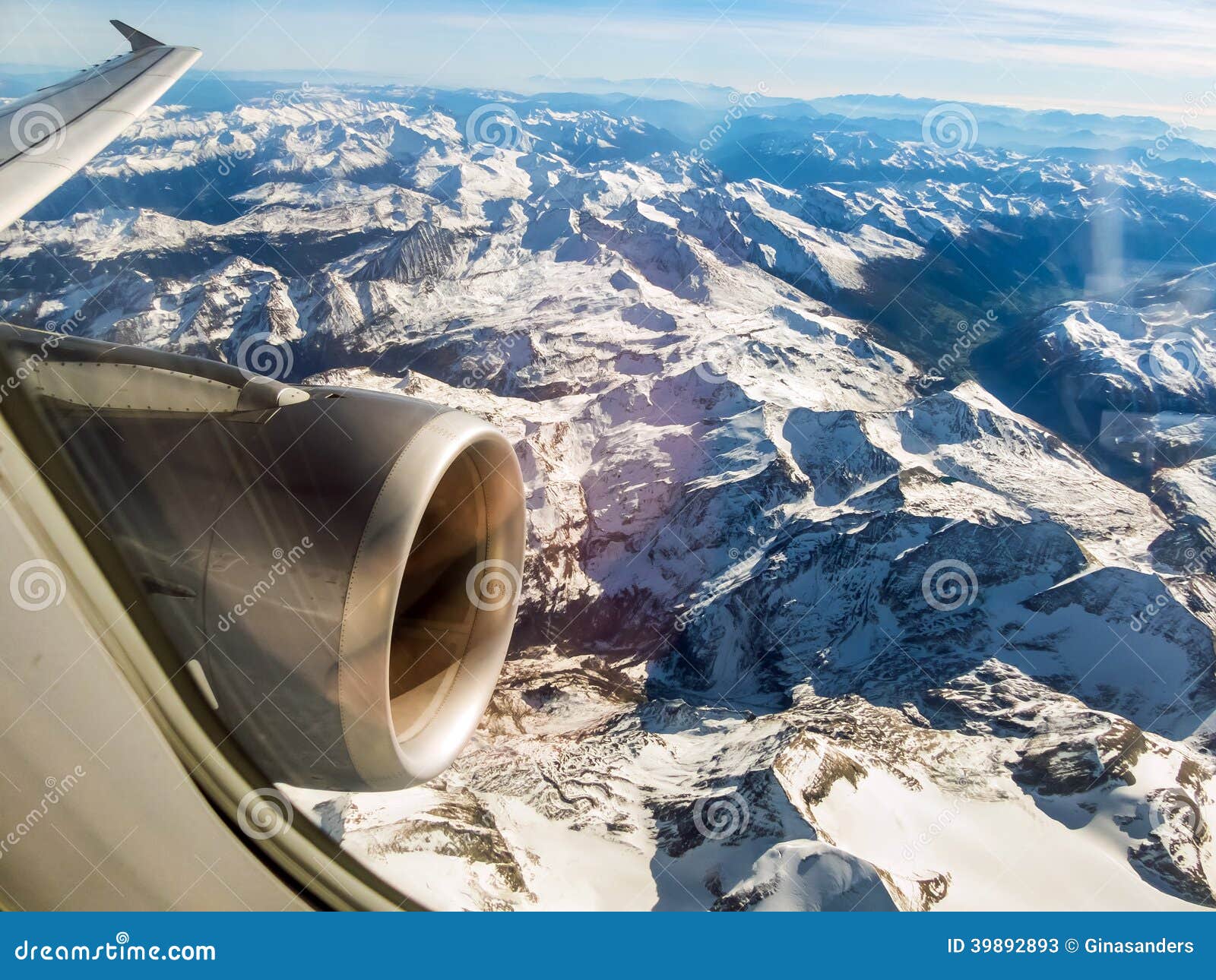 The alps in austria stock image. Image of airliner, mountain - 39892893
