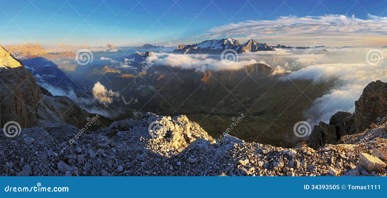 Alps Dolomites panorama stock image. Image of landscape - 34393505