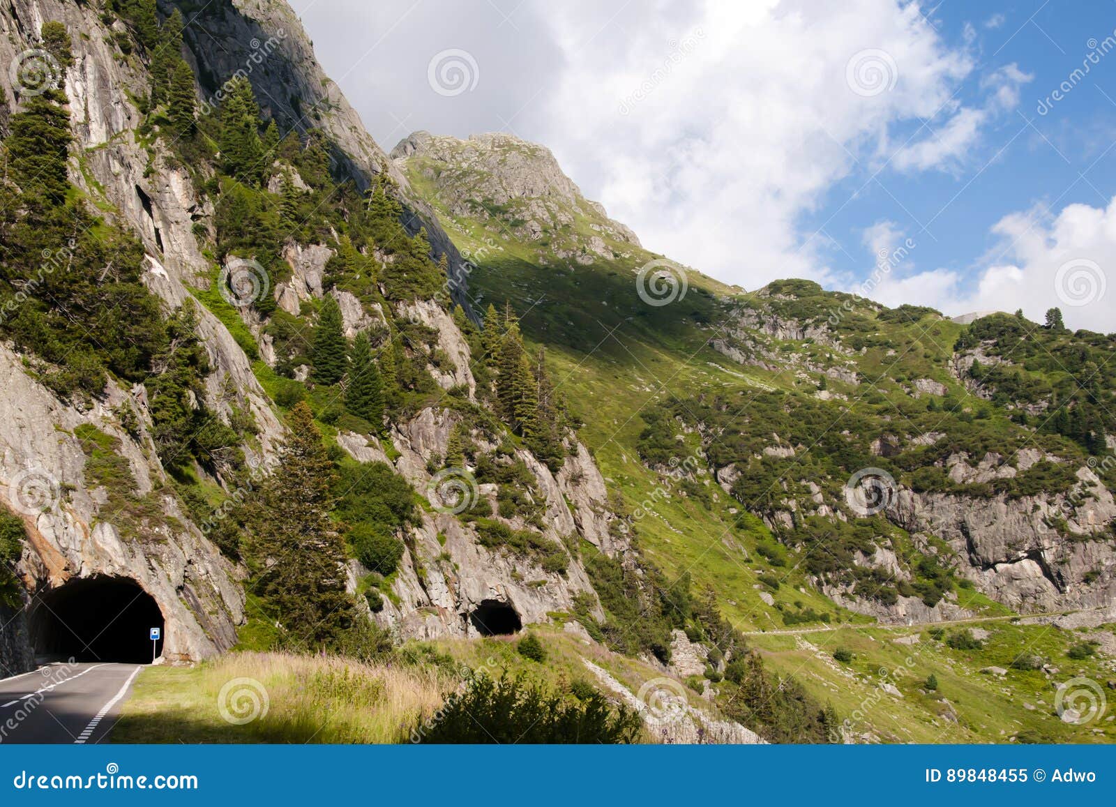 Alps Highway - Switzerland stock image. Image of entry - 89848455