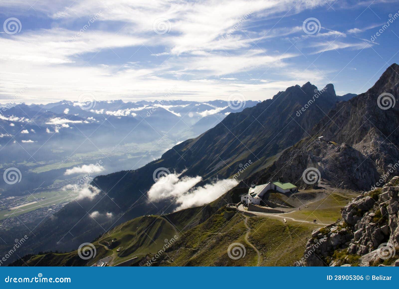 The Alps in Innsbruck stock photo. Image of hafelekarspitze - 28905306