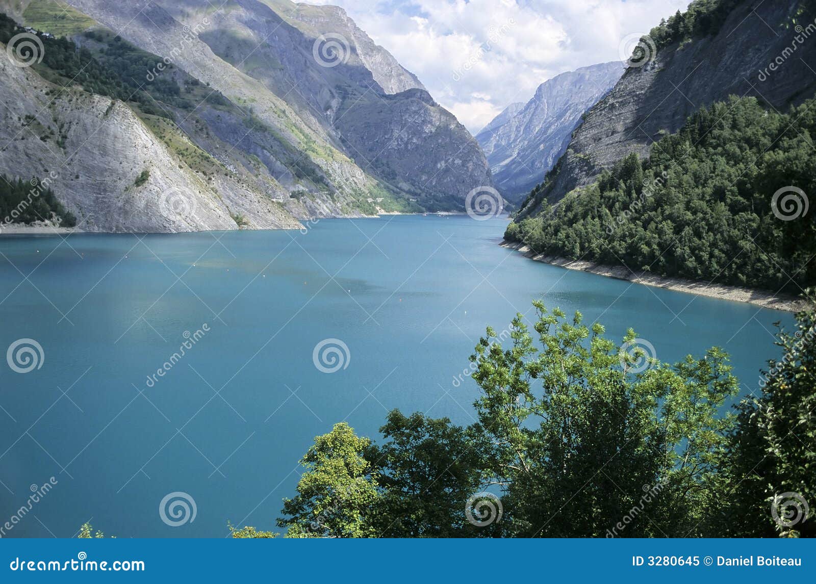Alps lake stock image. Image of alps, overlooking, cliff - 3280645