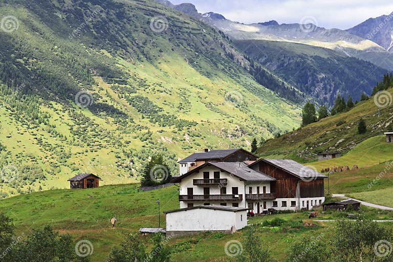 Alps Mountain House stock image. Image of calm, mountain - 26346749