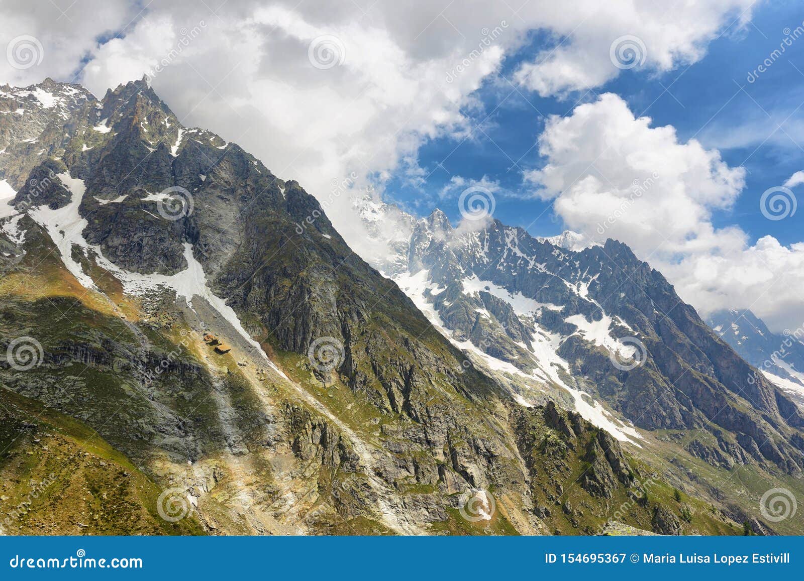 Alps Mountain Range View from Punta Helbronner Skyway, Aosta Valley ...