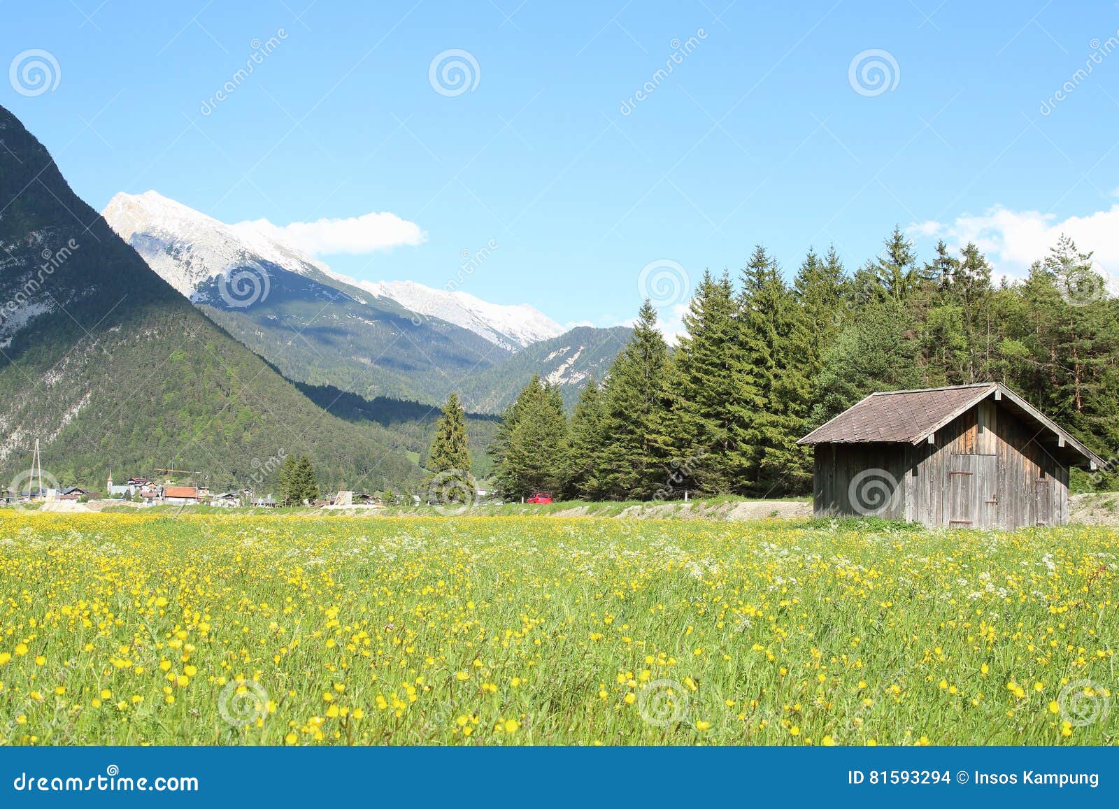 Alps Mountains in Late Spring Stock Photo - Image of scenic, valley ...