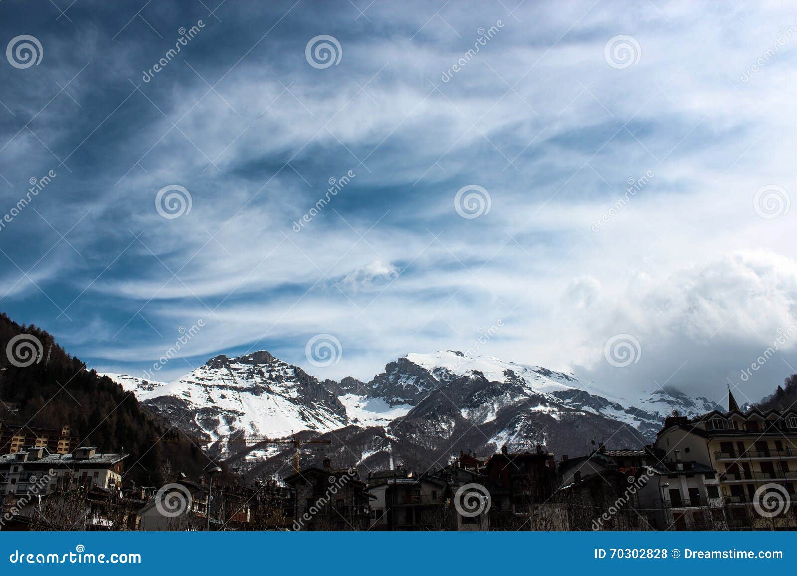Alps stock photo. Image of river, clouds, piemonte, italy - 70302828