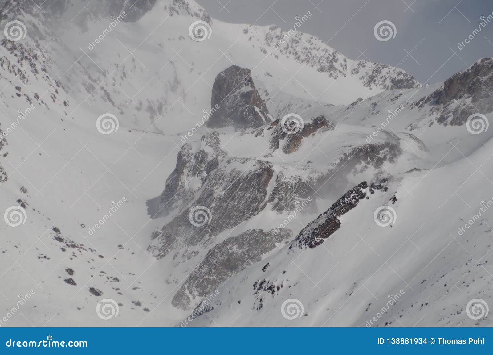 Alps, Mountains in Snow and Clouds Stock Photo - Image of alps, rock ...