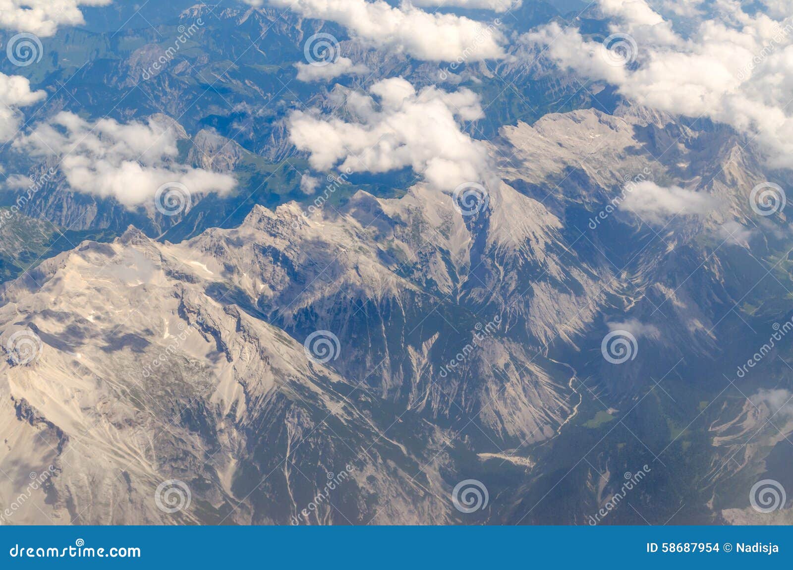 Alps Mountains Top View from the Plain Stock Photo - Image of alpine ...