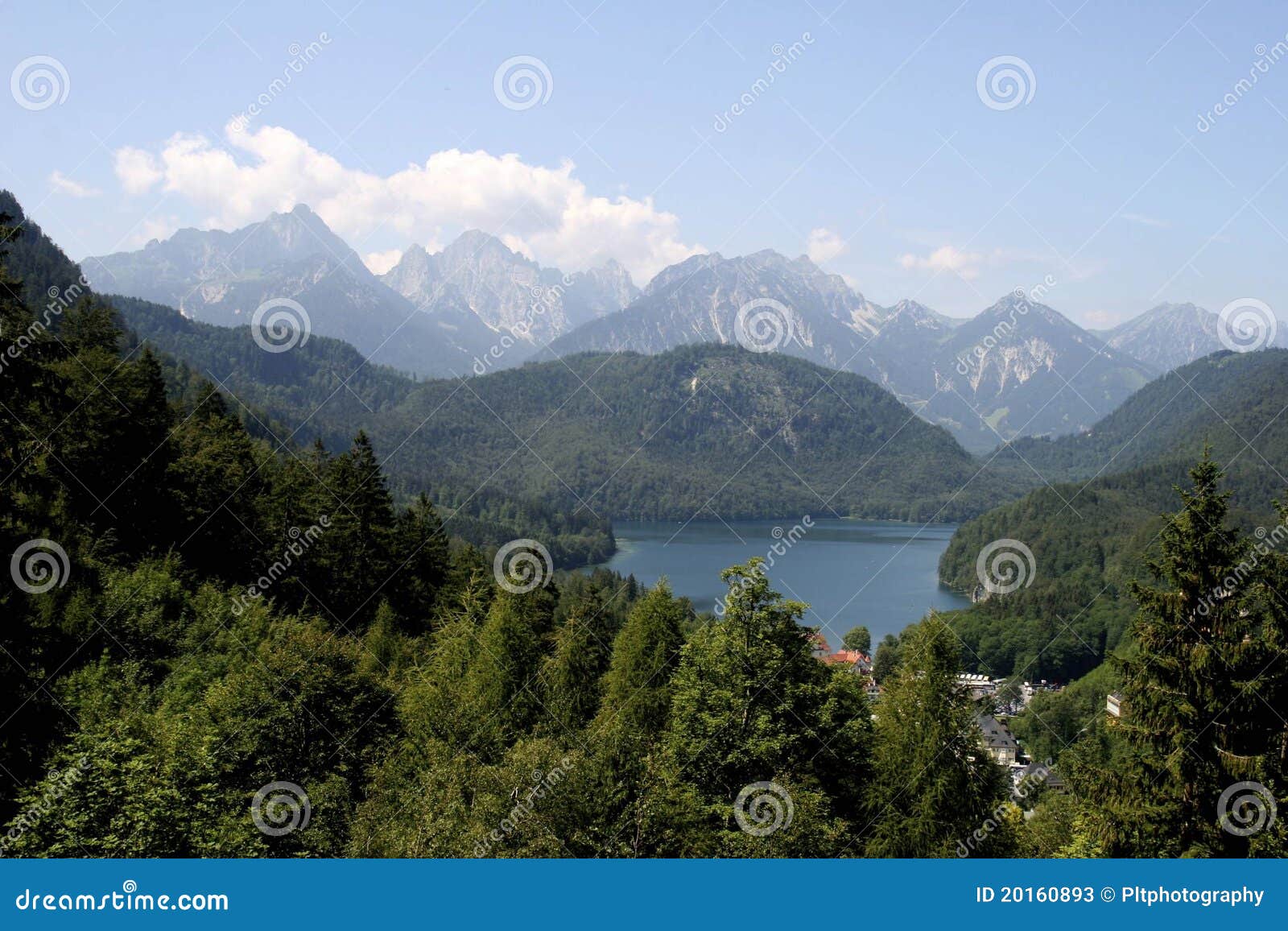 Alps from Neuschwanstein Castle Stock Image - Image of beauty, snow ...