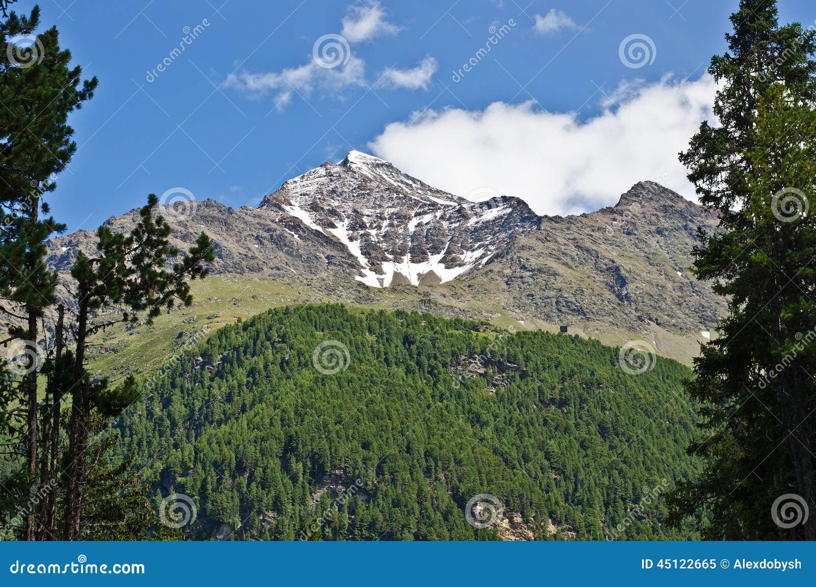 Alps stock image. Image of mountains, sunlight, cloud - 45122665