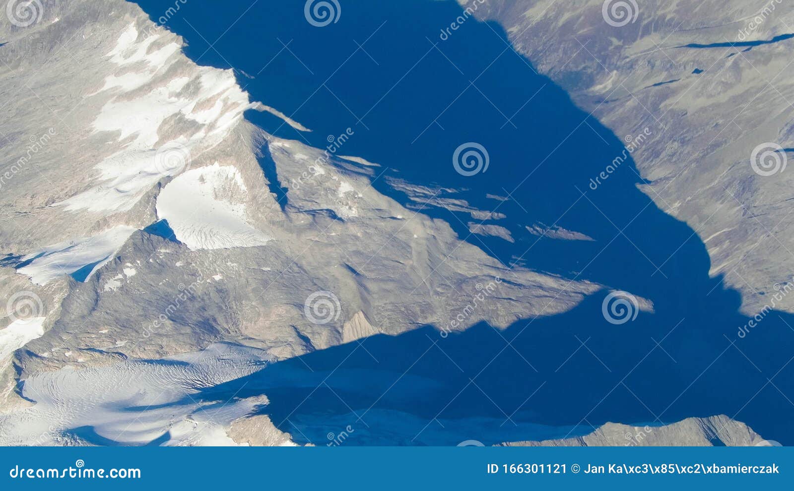 Alps from plane window stock image. Image of natural - 166301121