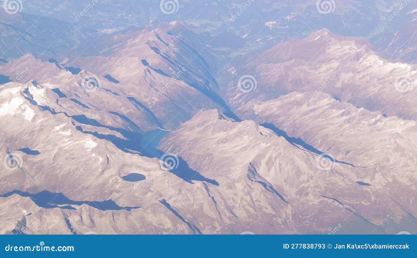Alps from plane window stock image. Image of view, outdoor - 277838793