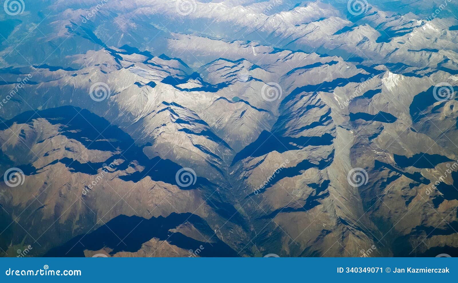 Alps from plane window stock image. Image of natural - 340349071