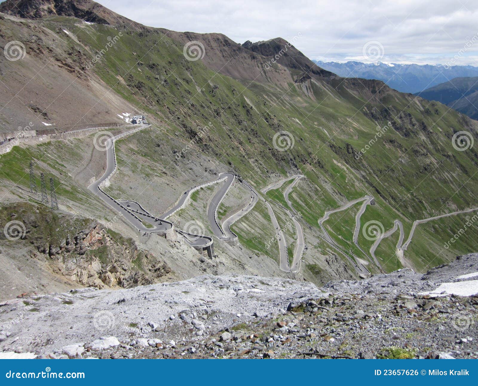 Alps road stock photo. Image of grass, alps, moraine - 23657626