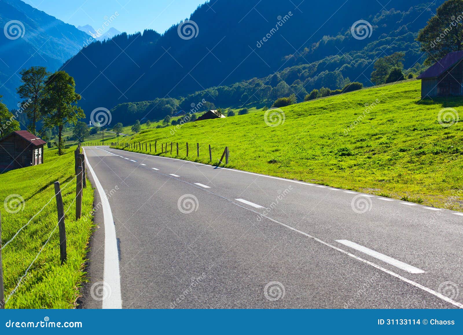 Alps road stock photo. Image of mountains, scene, switzerland - 31133114