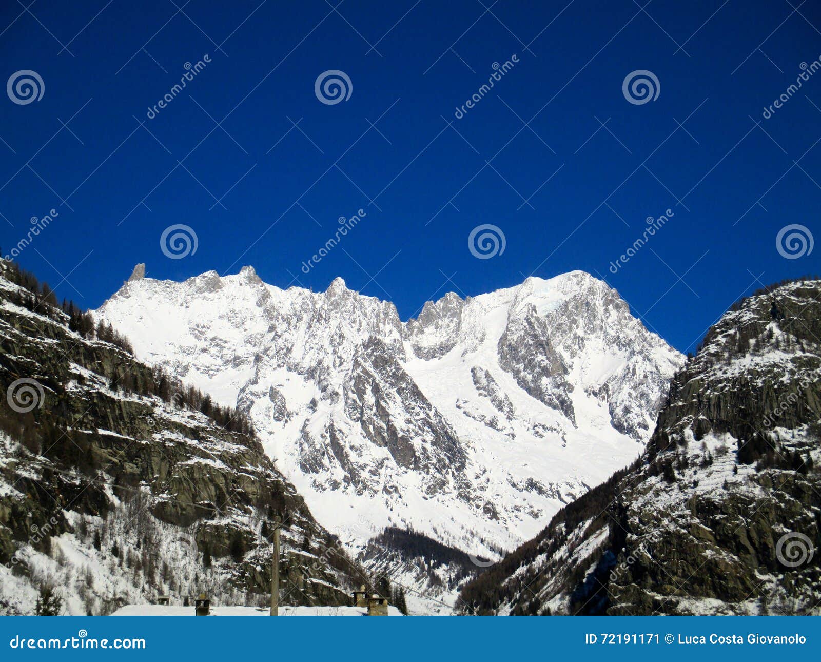 Alps Snow Winter Sunrise Panoramic View Mont Blanc Stock Image - Image ...