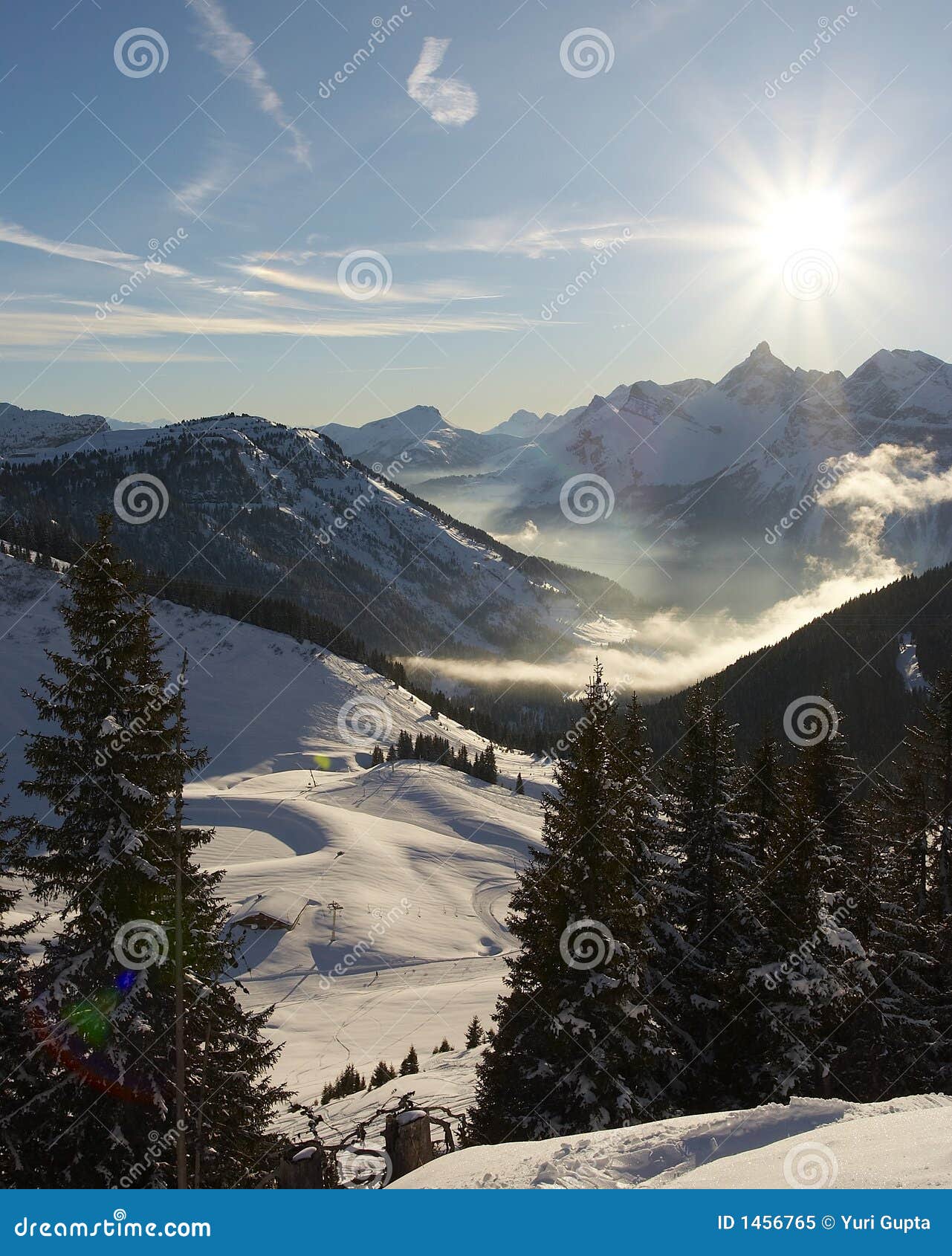 Alps Snowscape stock image. Image of alps, winter, snow - 1456765