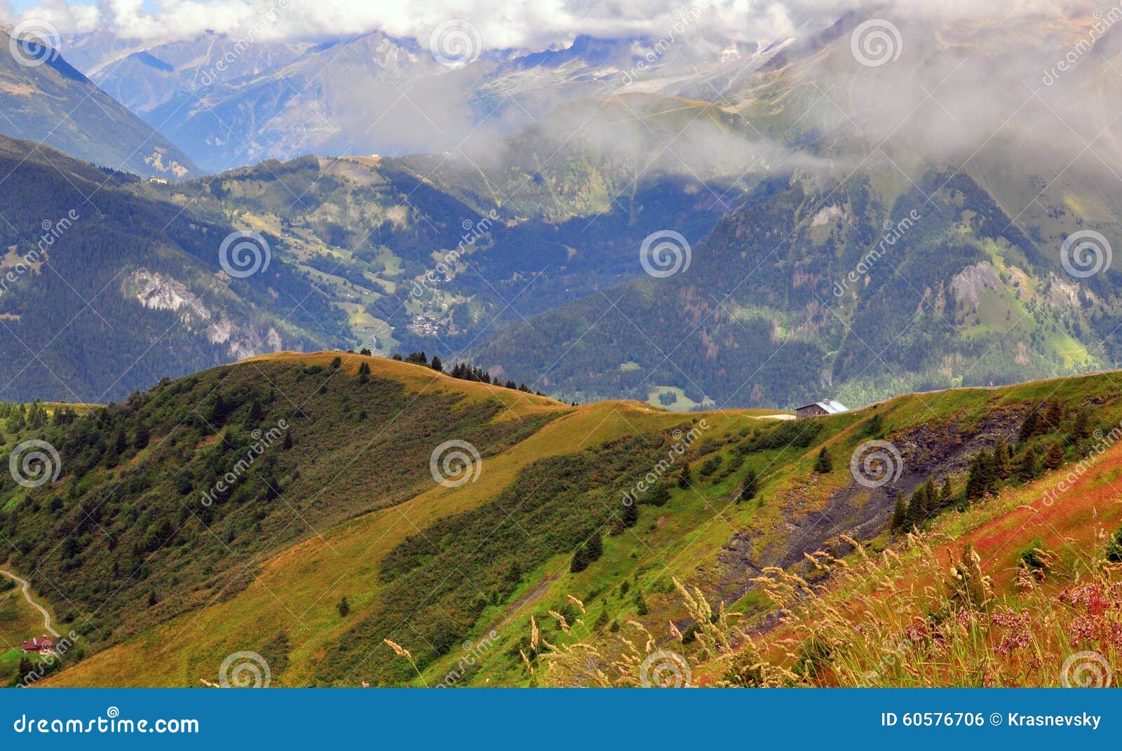 Alps on summer stock photo. Image of french, gervais - 60576706