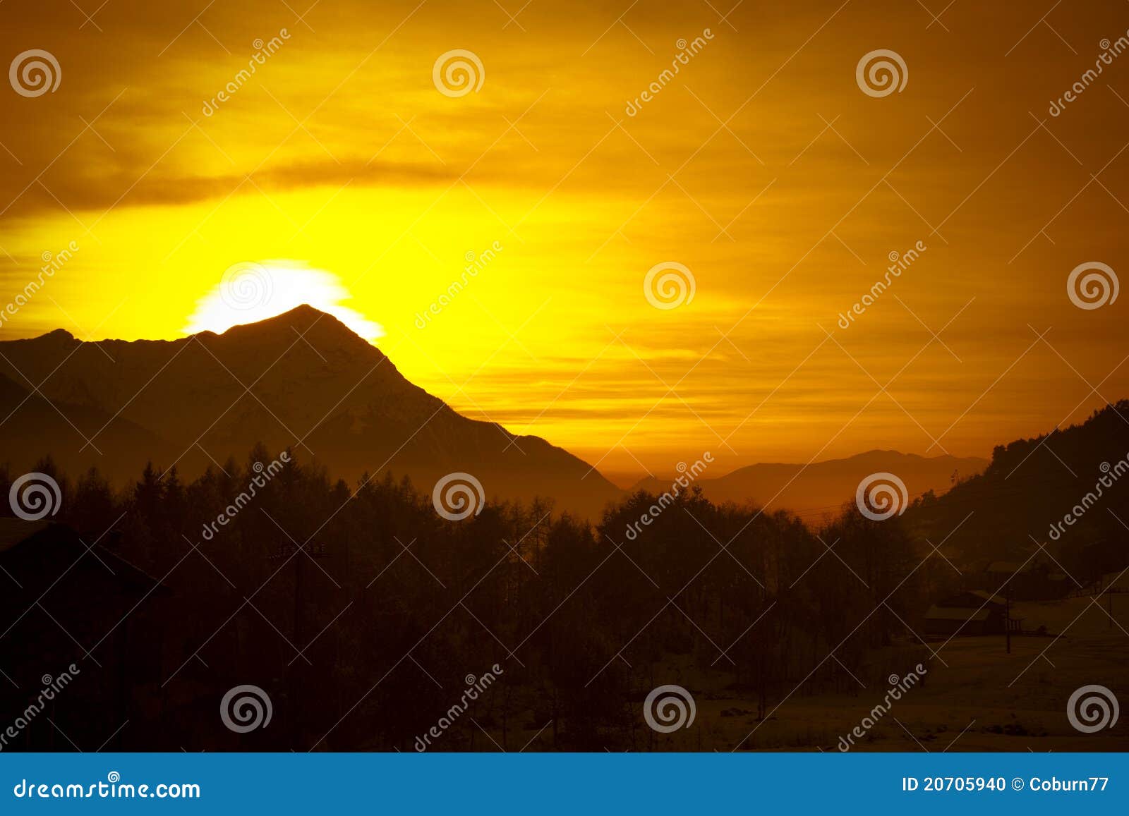 Alps at sunset stock photo. Image of alps, italy, country - 20705940