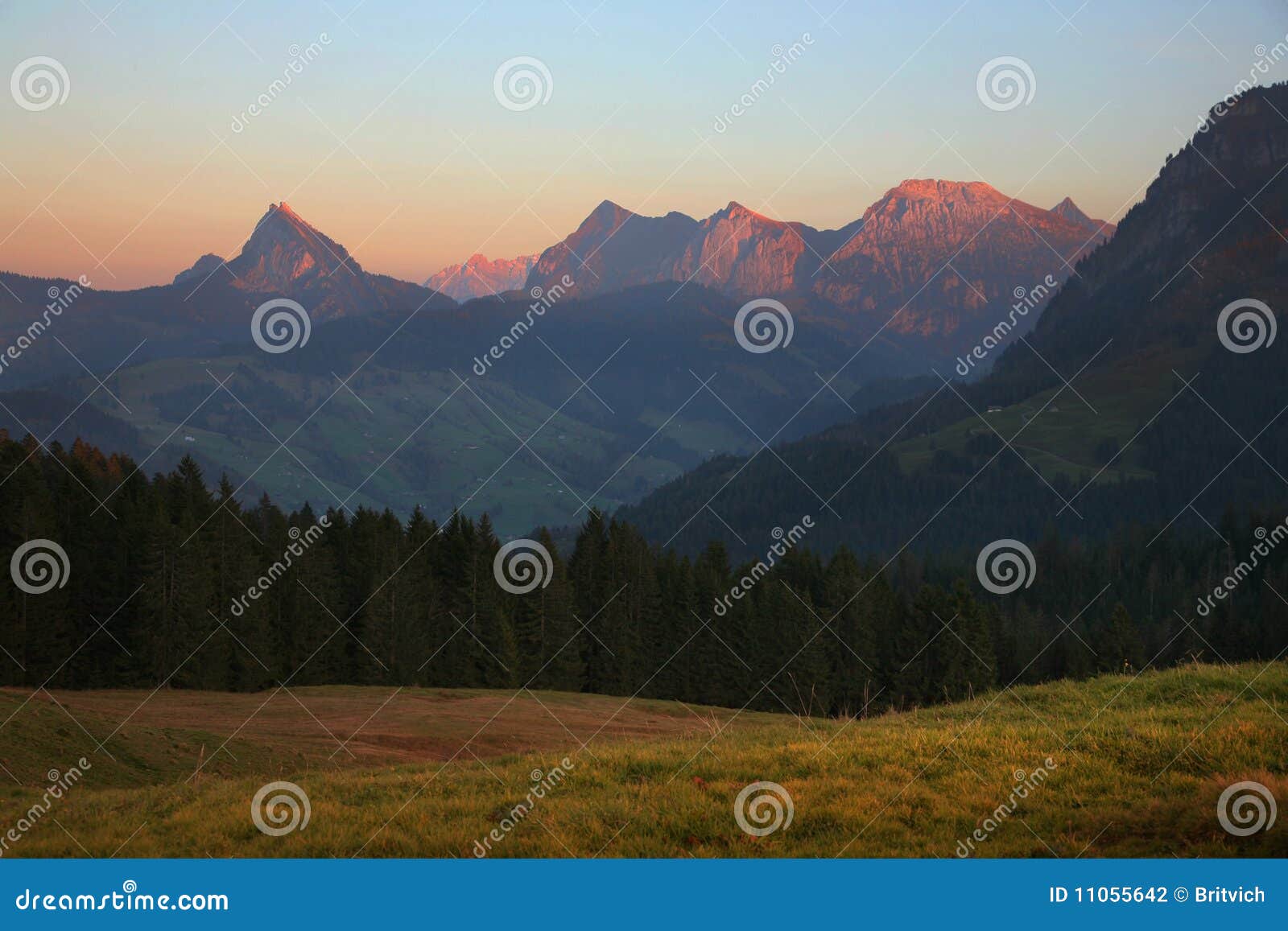 Alps in sunset time stock photo. Image of travel, beautiful - 11055642