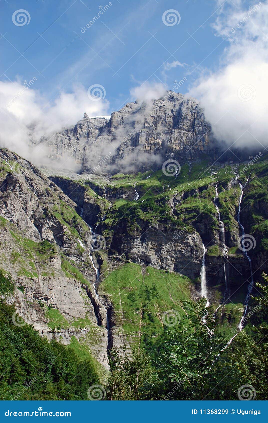 Alps valley stock image. Image of mountains, pass, fall - 11368299
