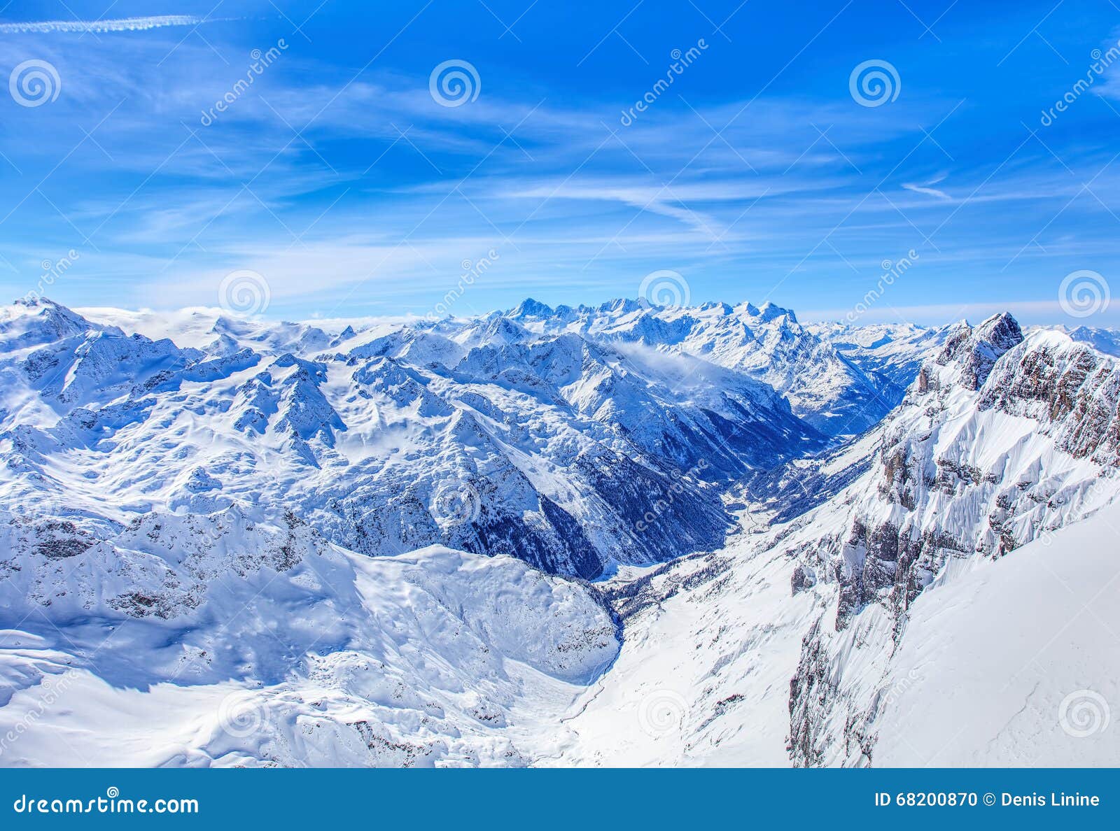 Alps, View from Mt. Titlis in Switzerland Stock Photo - Image of ...