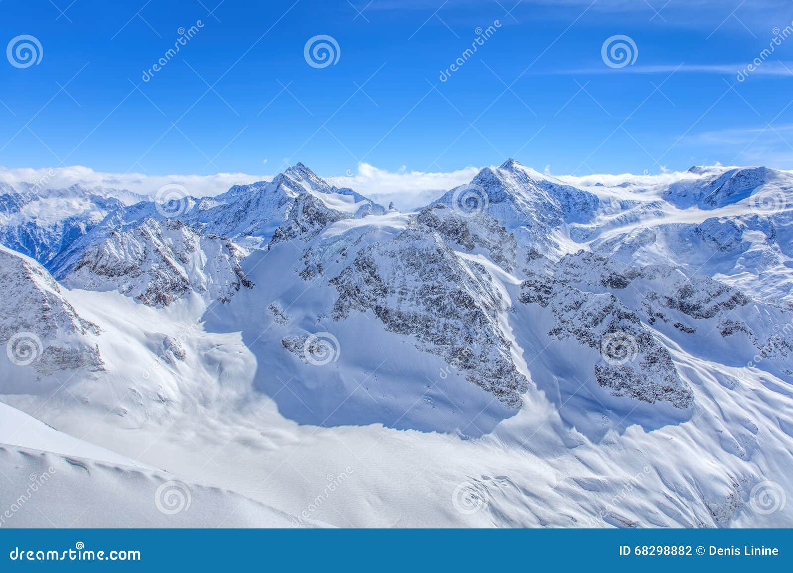 Alps, View from the Top of Mt. Titlis in Switzerland Stock Photo ...