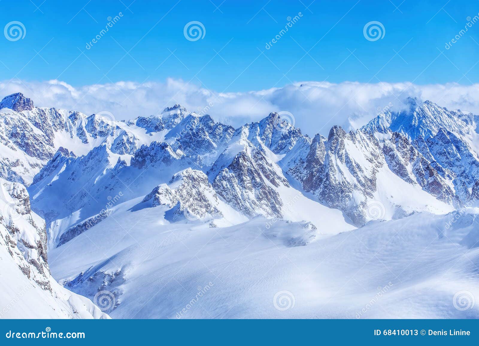 Alps, View from the Top of Mt. Titlis in Switzerland Stock Image ...